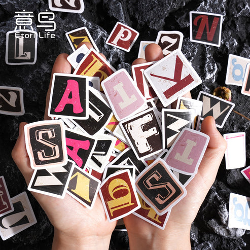 Retro Alphabet Stickers Box – Crafty Jo Mauritius